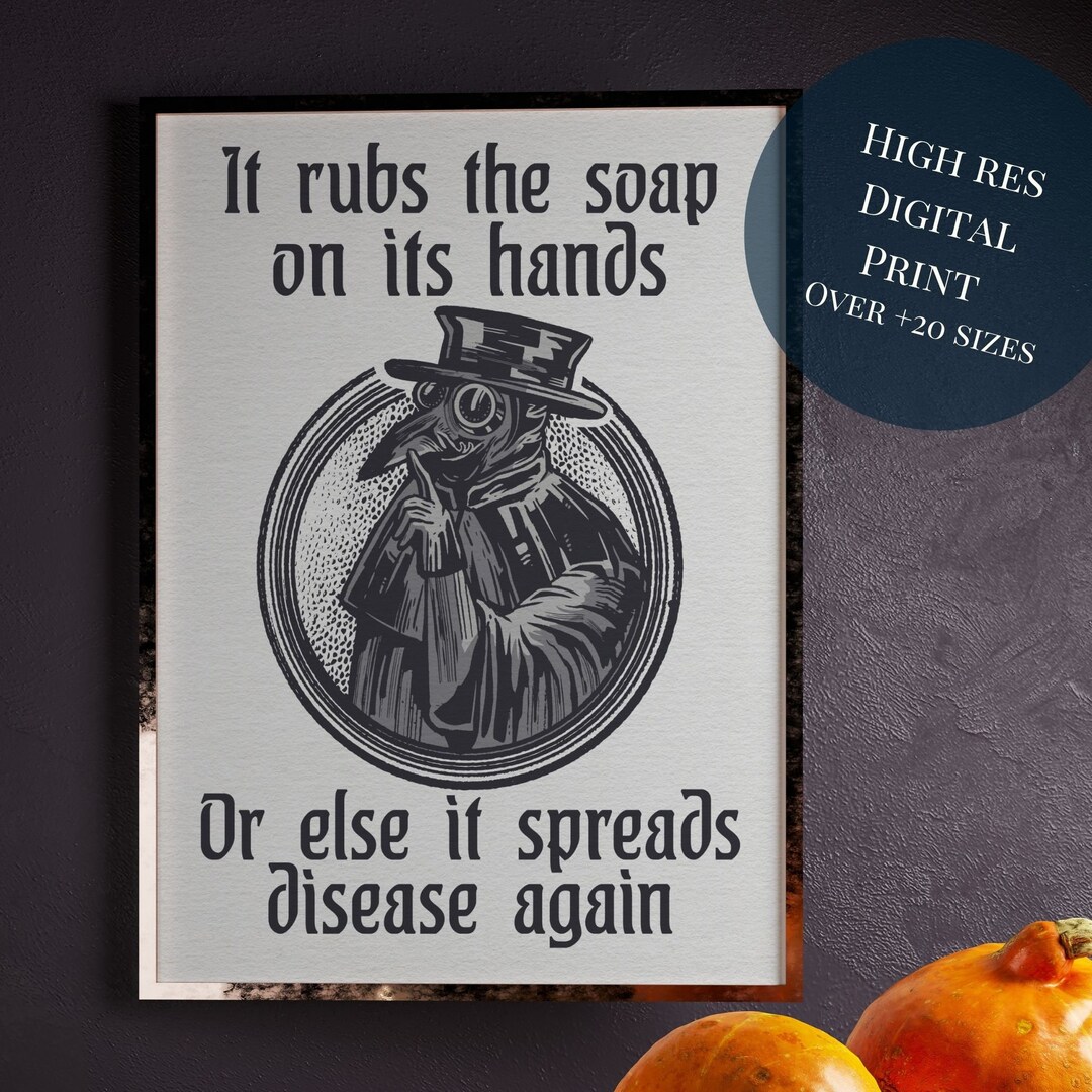 Spooky Halloween Decoration Wall Art Decor | Funny Bathroom Print ...