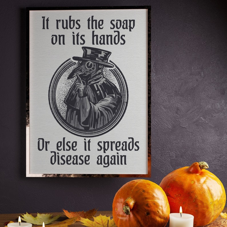 Gothic Décor Funny Bathroom Décor Halloween Décor Gothic - Etsy