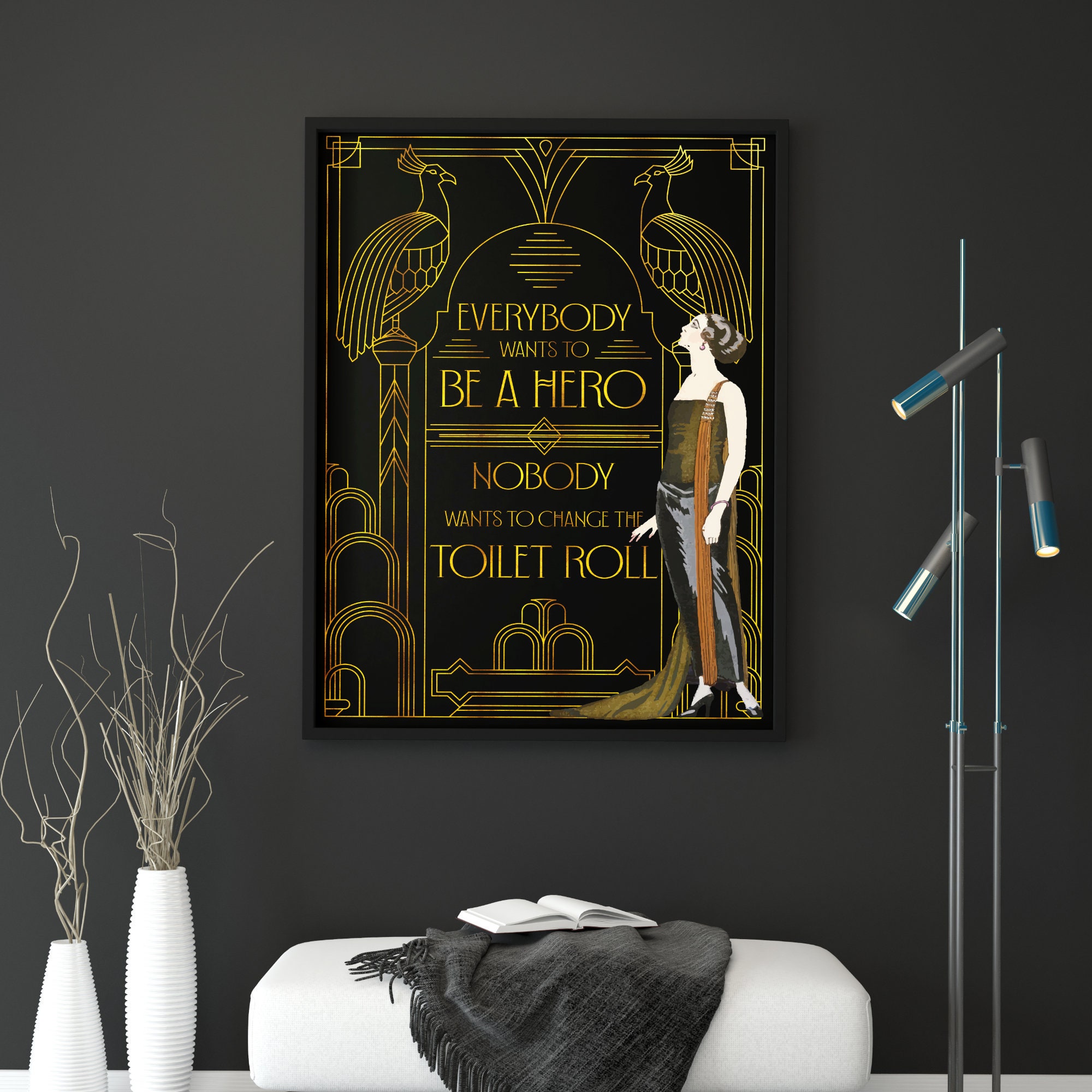 Art Deco Decor Print Funny Livingroom Poster Art Deco - Etsy