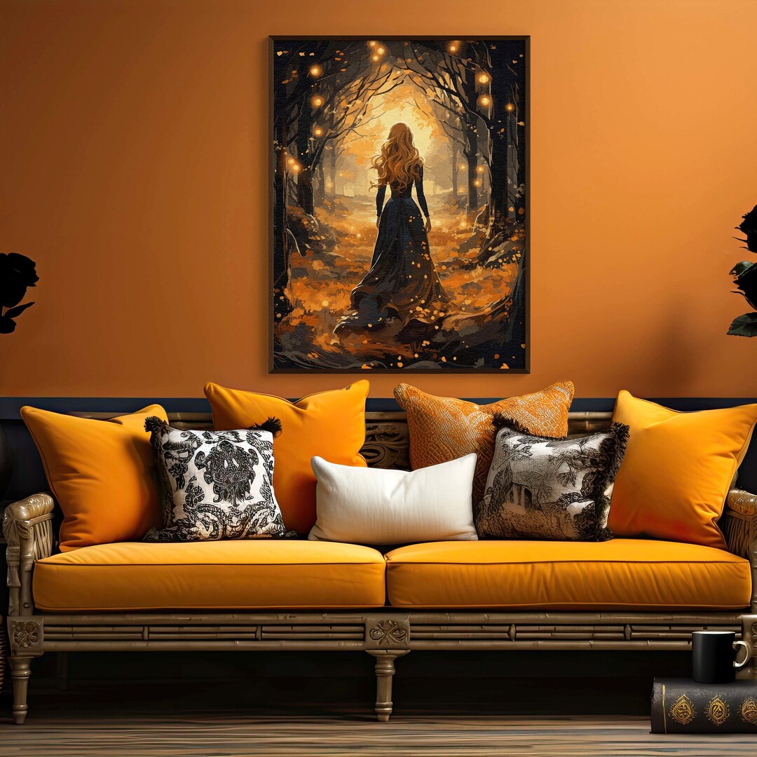 Enchanted Autumn Forest Cottagecore Print - Whimsical Fairy & Witchy ...