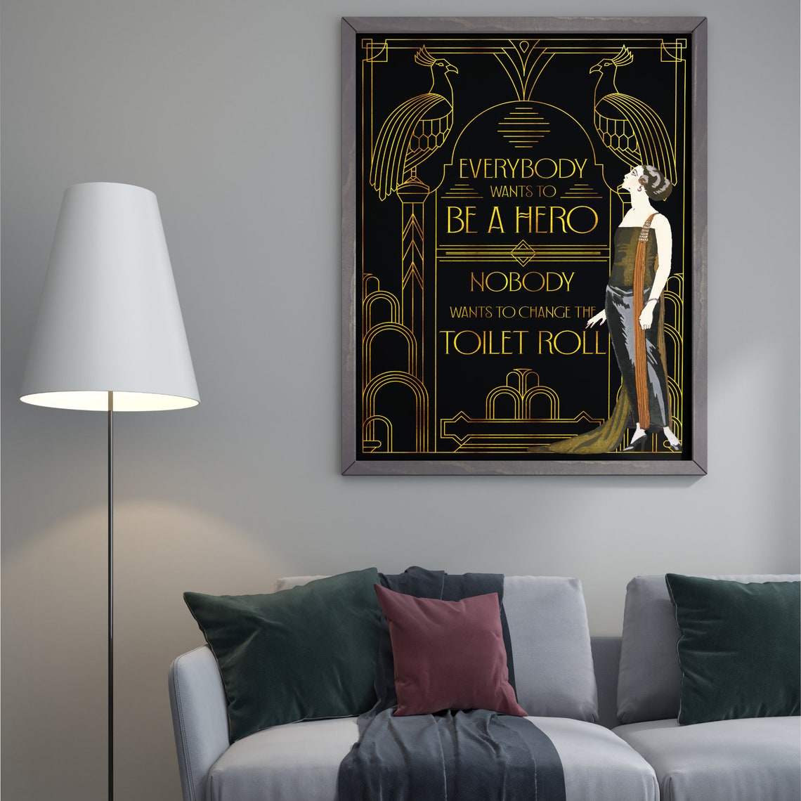Art Deco Decor Print Funny Livingroom Poster Art Deco - Etsy