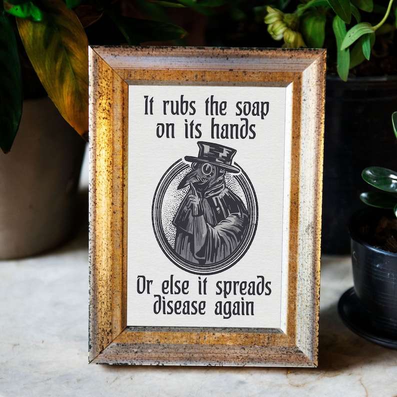 Gothic Décor Funny Bathroom Décor Halloween Décor Gothic - Etsy