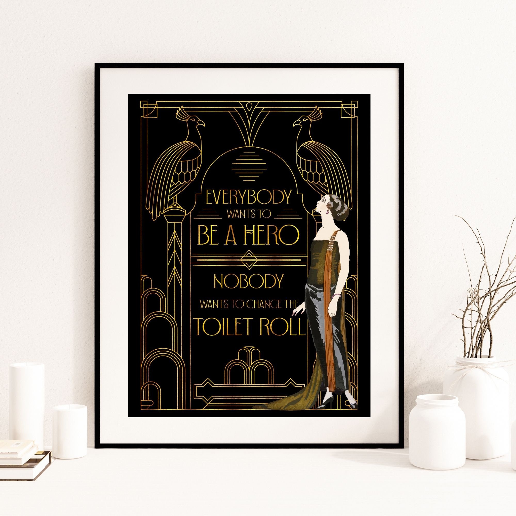 Art Deco Decor Print Funny Livingroom Poster Art Deco - Etsy