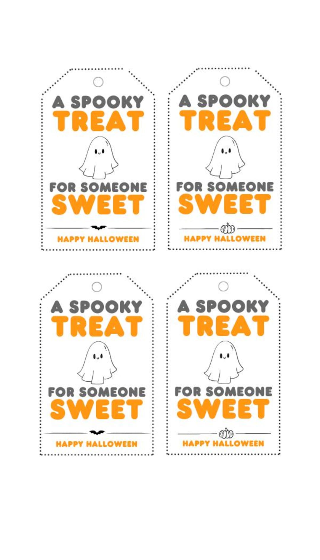 Halloween Trick or Treat Tag Printable | A Spooky Treat for Someone ...