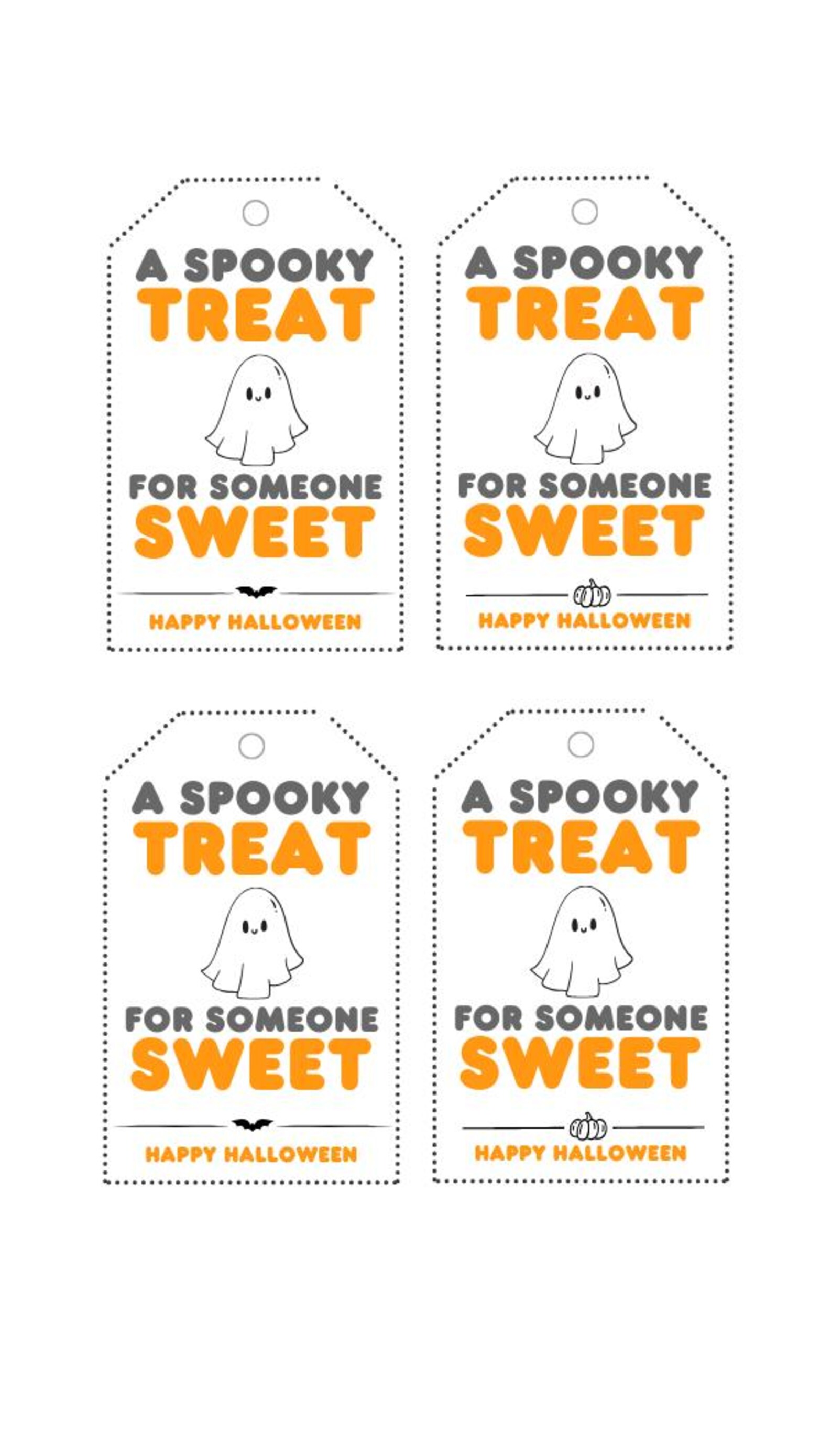 Halloween Trick or Treat Tag Printable | A Spooky Treat for Someone ...