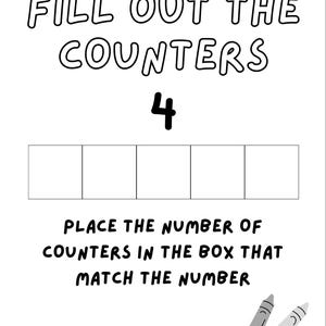Printable Counting Chart | Learn to Count Numbers 1-5 | Educational for ...