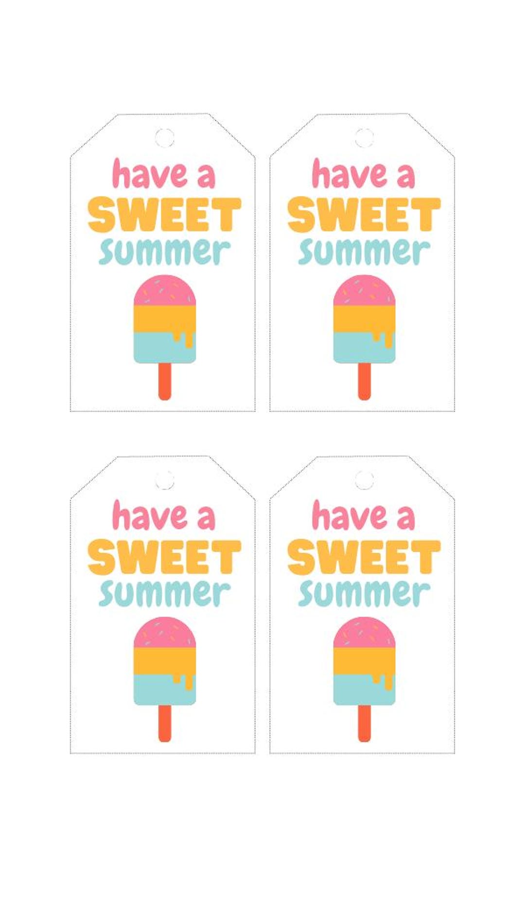 Have a Sweet Summer Gift Tag | Printable Tag | End of School | Summer ...