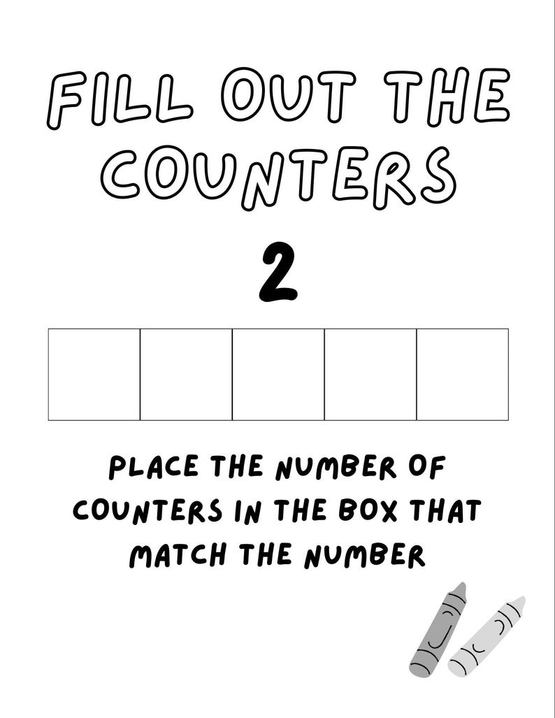 Printable Counting Chart | Learn to Count Numbers 1-5 | Educational for ...