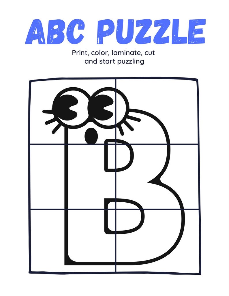 Alphabet Puzzle Printable | Home School Activity | Classroom Activity ...