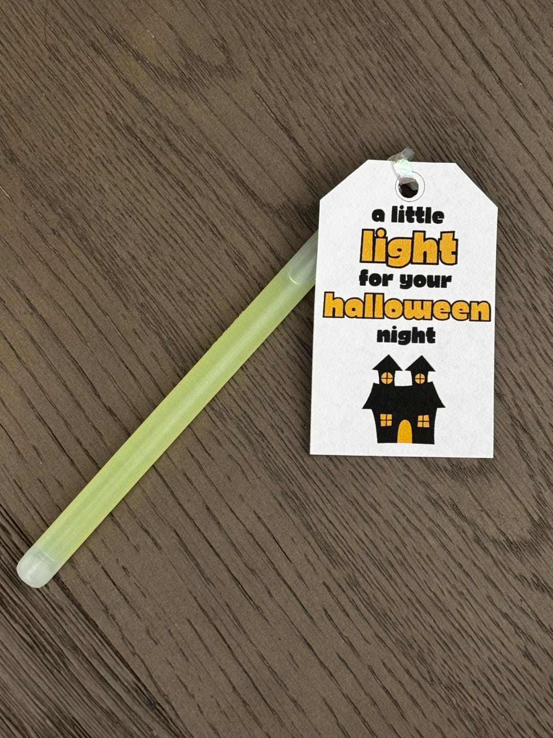 Halloween Trick or Treat Tag Printable | Glow Stick Gift Tag | Print at ...