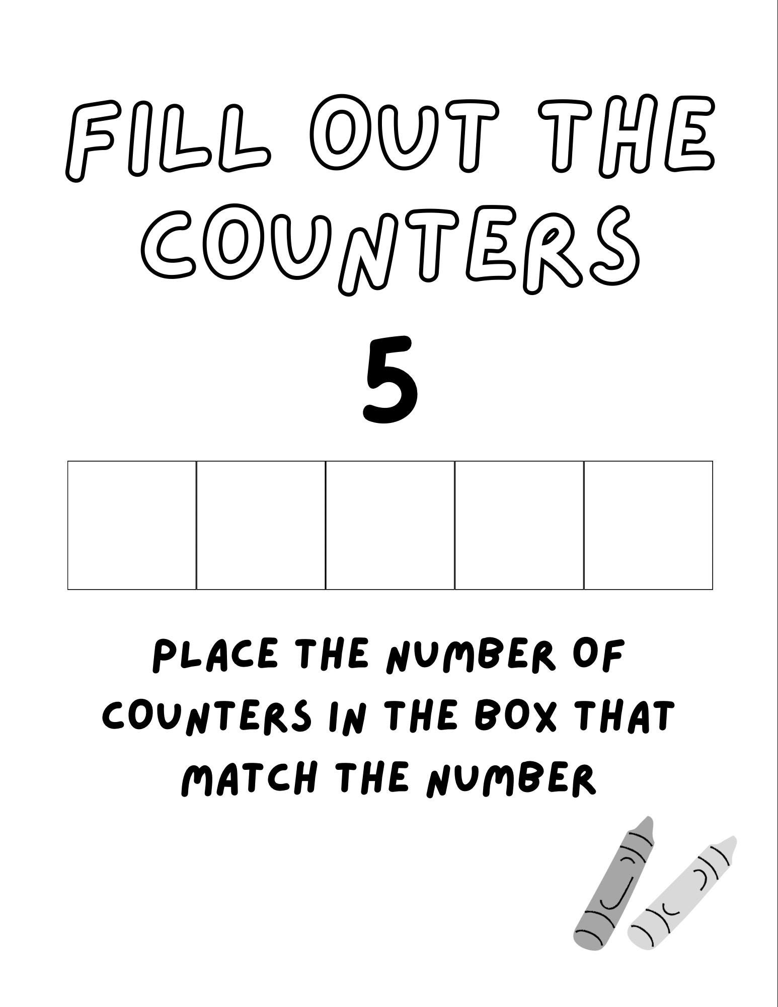 Printable Counting Chart | Learn to Count Numbers 1-5 | Educational for ...