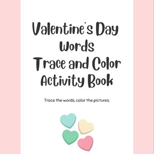 Valentine's Day Trace and Color Activity Book for Kids | Fun Printable ...