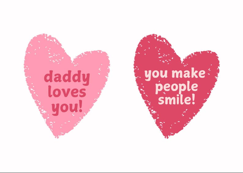Daily Compliment Hearts Printable | Decorate Kids Bathroom or Room ...