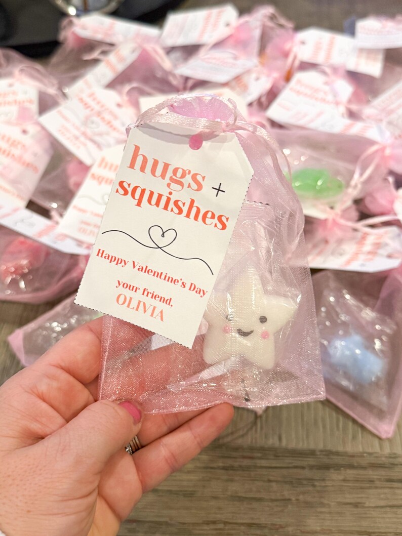 Valentine Squishes Gift Tag | Custom Name Printable (PDF Download) - Etsy