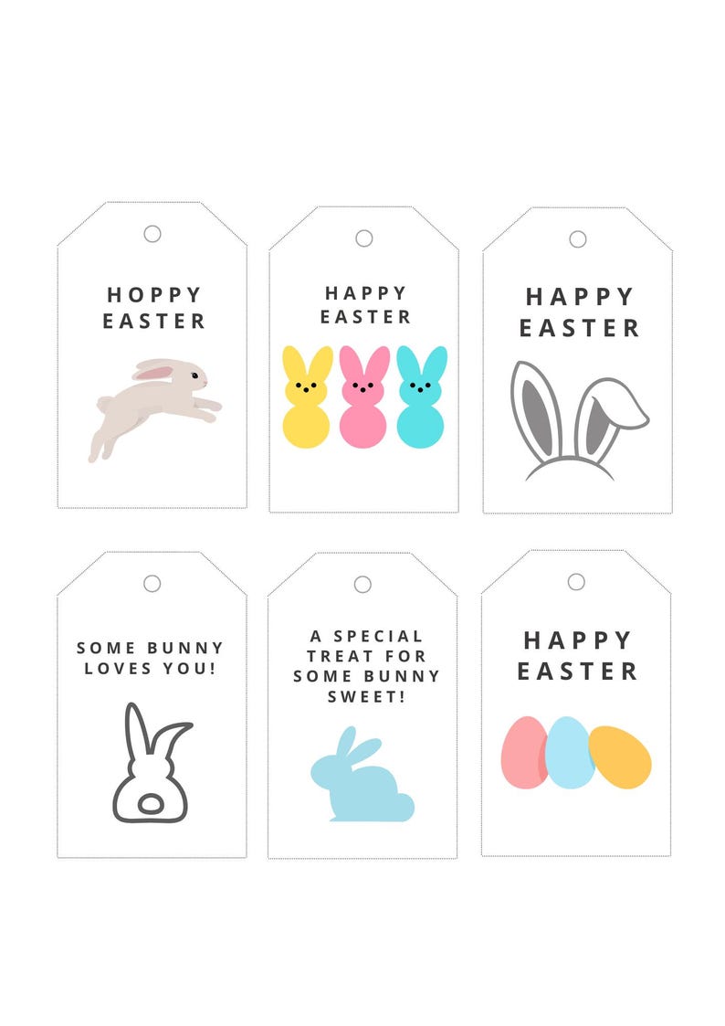 Easter Tags Printable | Gift Tag | Easily Print at Home | Attach to ...