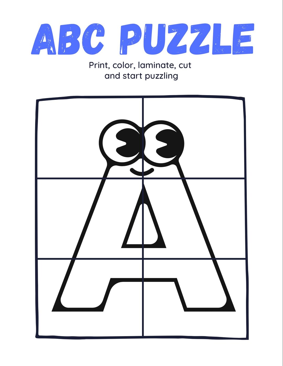 Alphabet Puzzle Printable | Home School Activity | Classroom Activity ...
