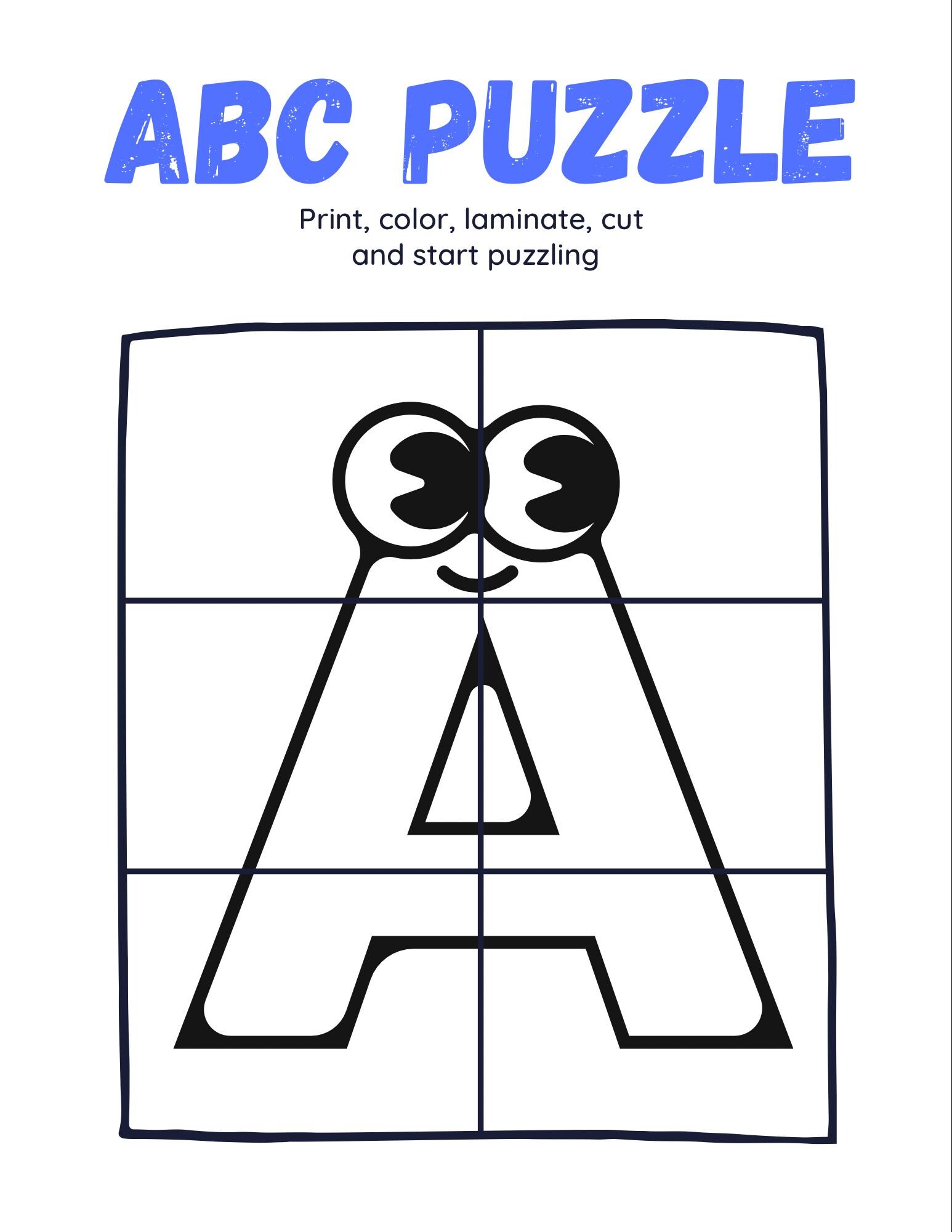 Alphabet Puzzle Printable | Home School Activity | Classroom Activity ...