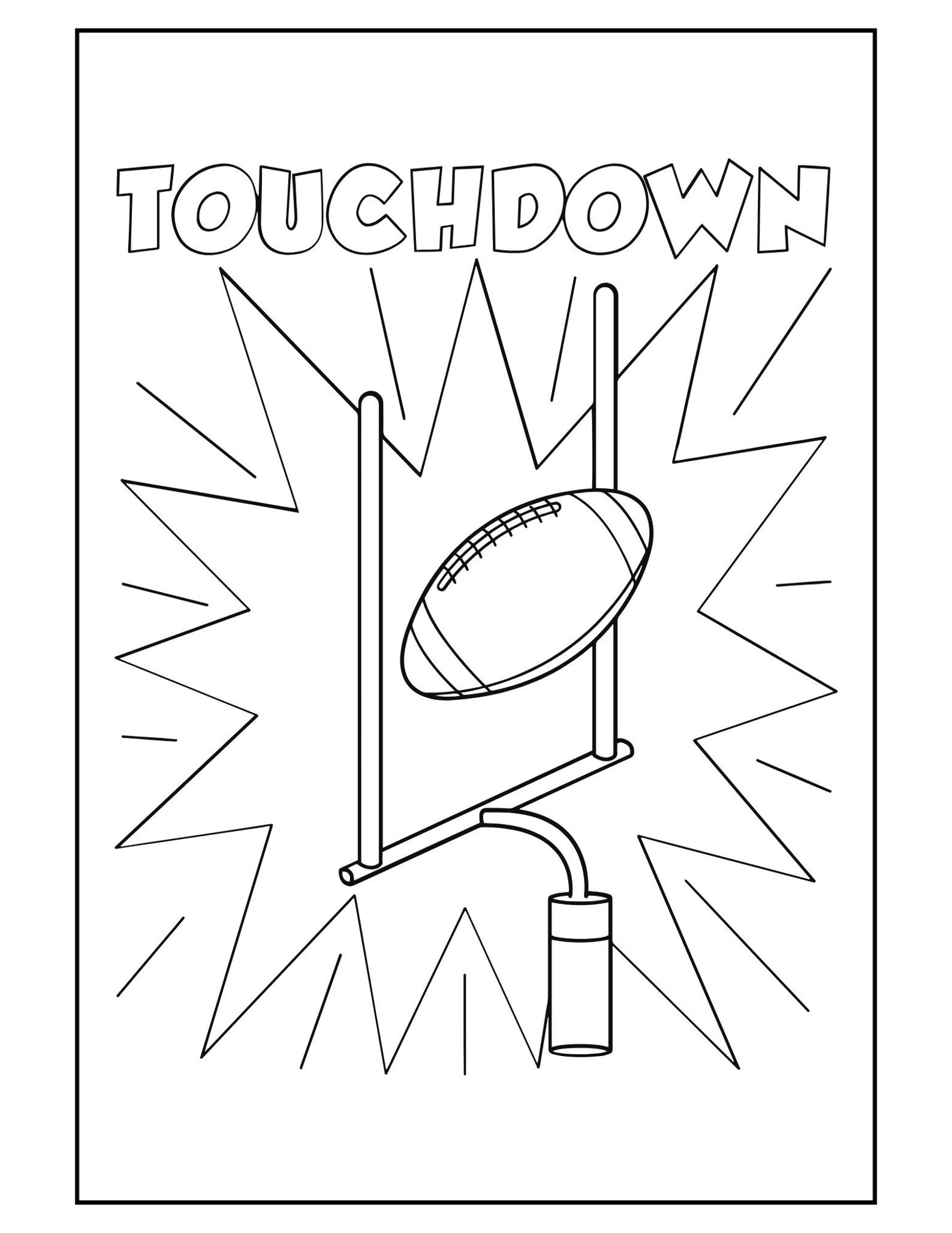 Football Coloring Sheets Printable Super Bowl Activity Sheets Chiefs Vs ...