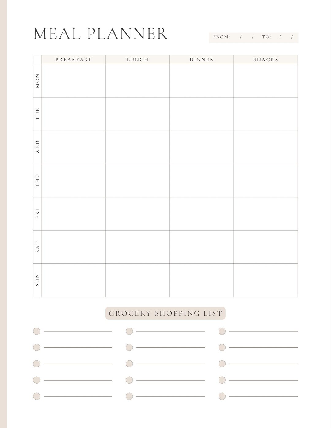 Weekly Meal Planner Pad | Meal Planning Organizer | Grocery List ...