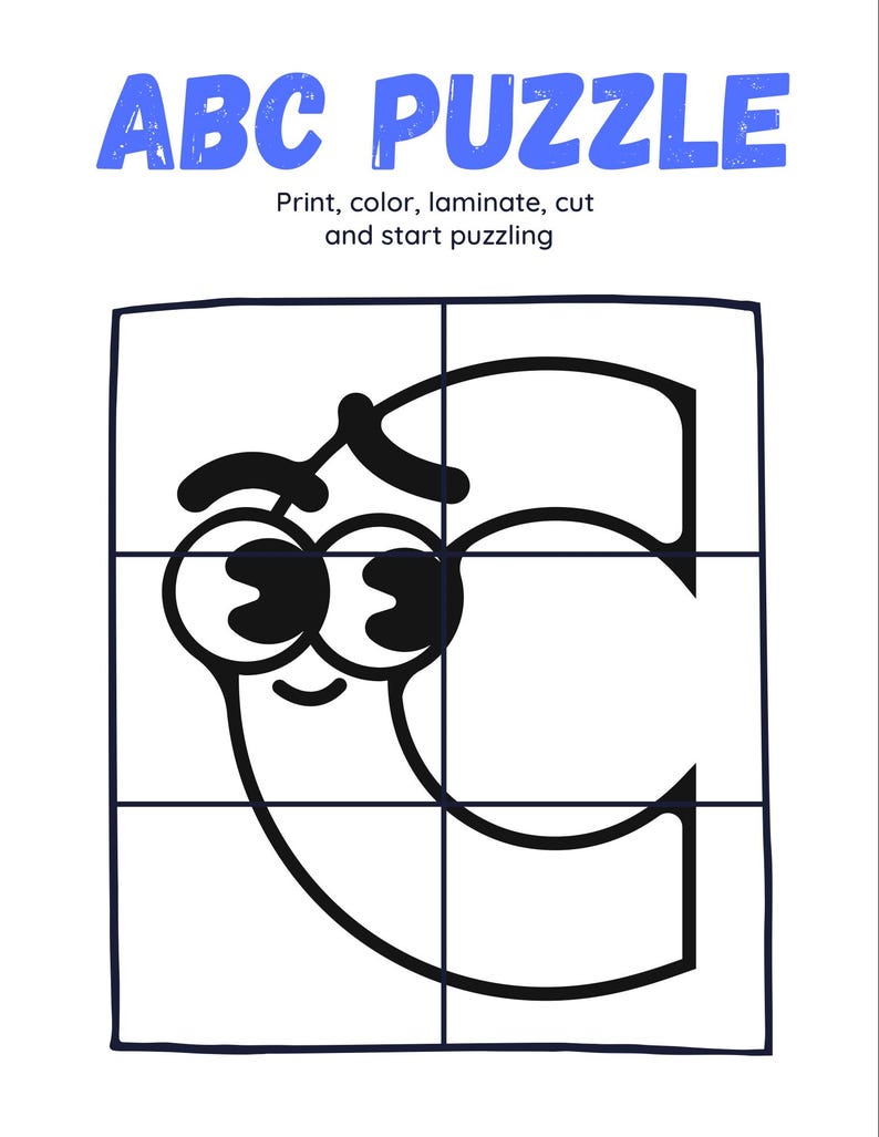 Alphabet Puzzle Printable | Home School Activity | Classroom Activity ...