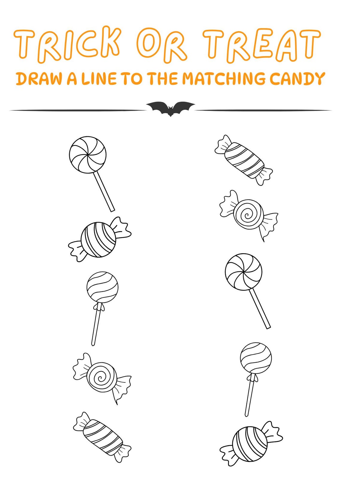 Candy Matching Activity | Halloween Activity | Preschool & Kindergarten ...
