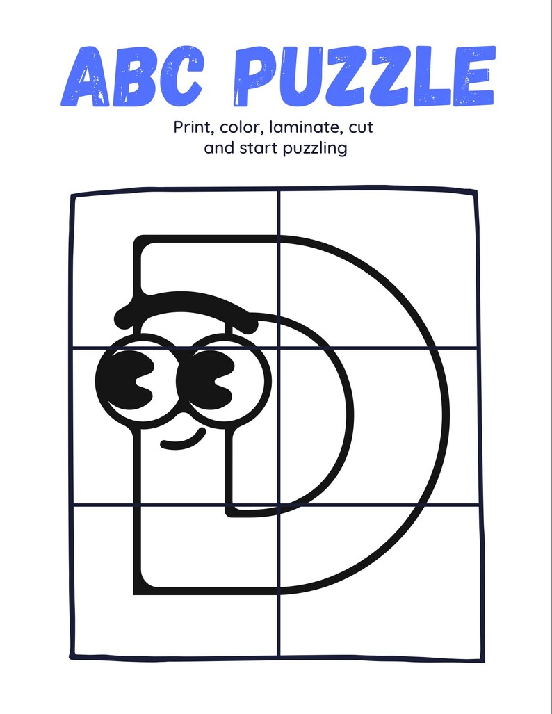 Alphabet Puzzle Printable | Home School Activity | Classroom Activity ...