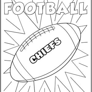 Football Coloring Sheets Printable Super Bowl Activity Sheets Chiefs Vs ...