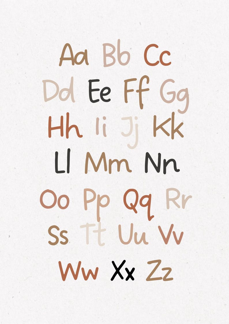 Printable Neutral Alphabet & Rainbow Signs | Learn the Alphabet ...