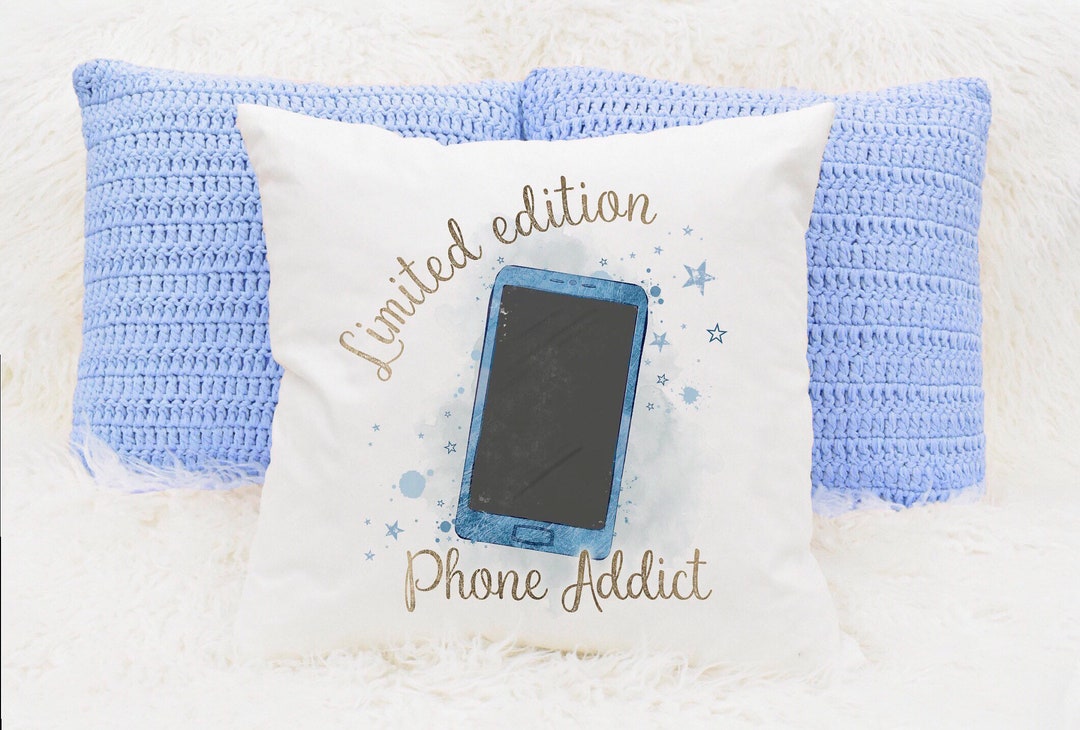 Personalised Boys Mobile Phone Addict Cushion Personalised - Etsy