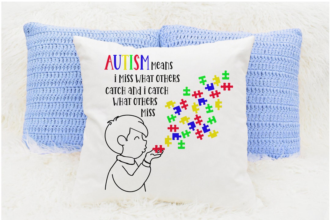 Autism Awareness Cushion Autism Boy Pillow Autism Gift - Etsy