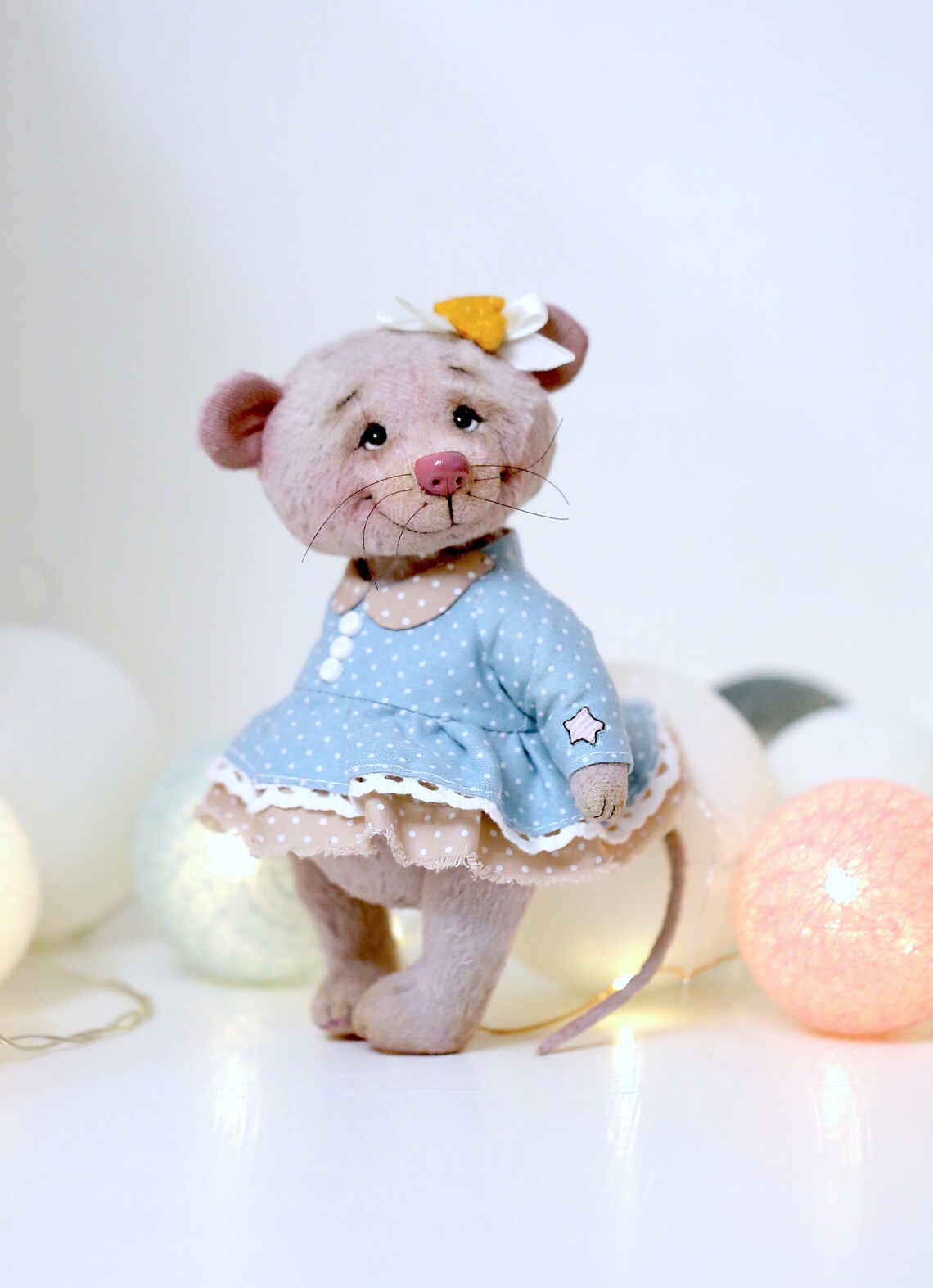 Doll Animal Teddy Mouse Figurine as Christmas Stocking Gift - Etsy