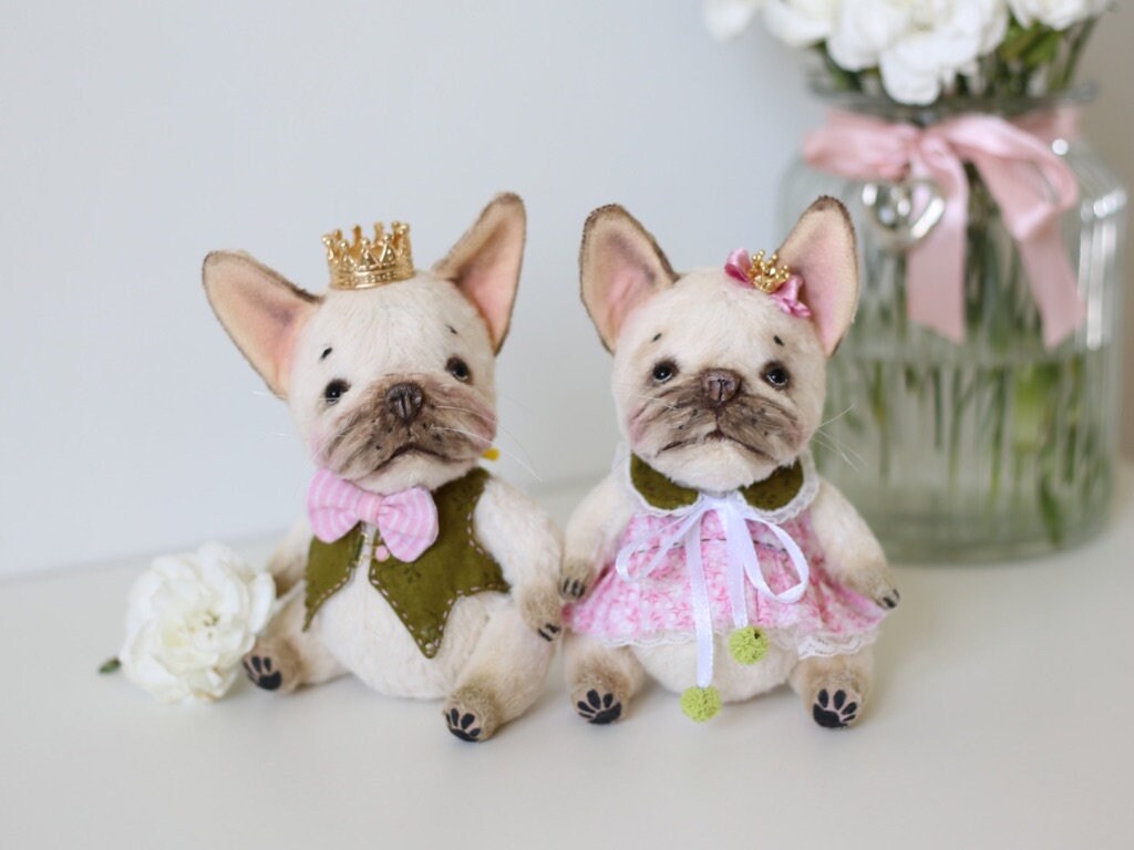 Collectible French Bulldog Toy, Dog Lover Gift, Custom Plush Teddy Dog ...