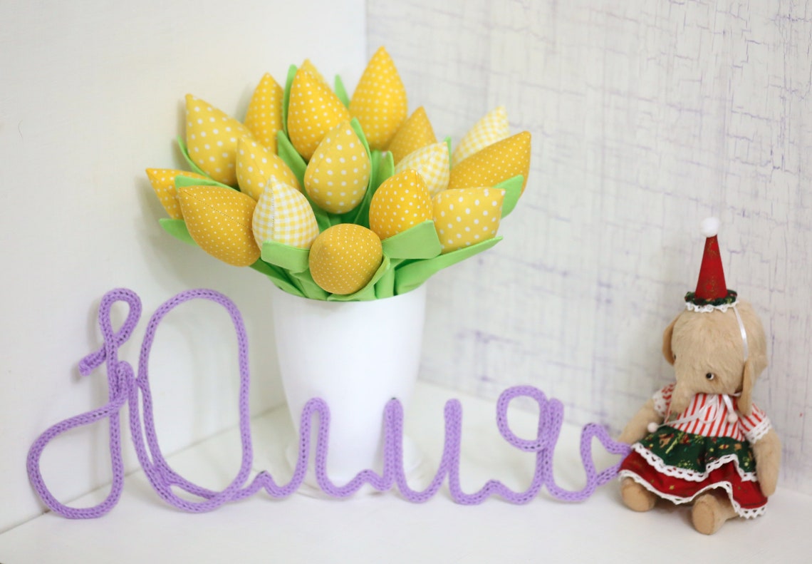 Fabric Tulip PDF Sewing Pattern Fabric Flowers Video - Etsy