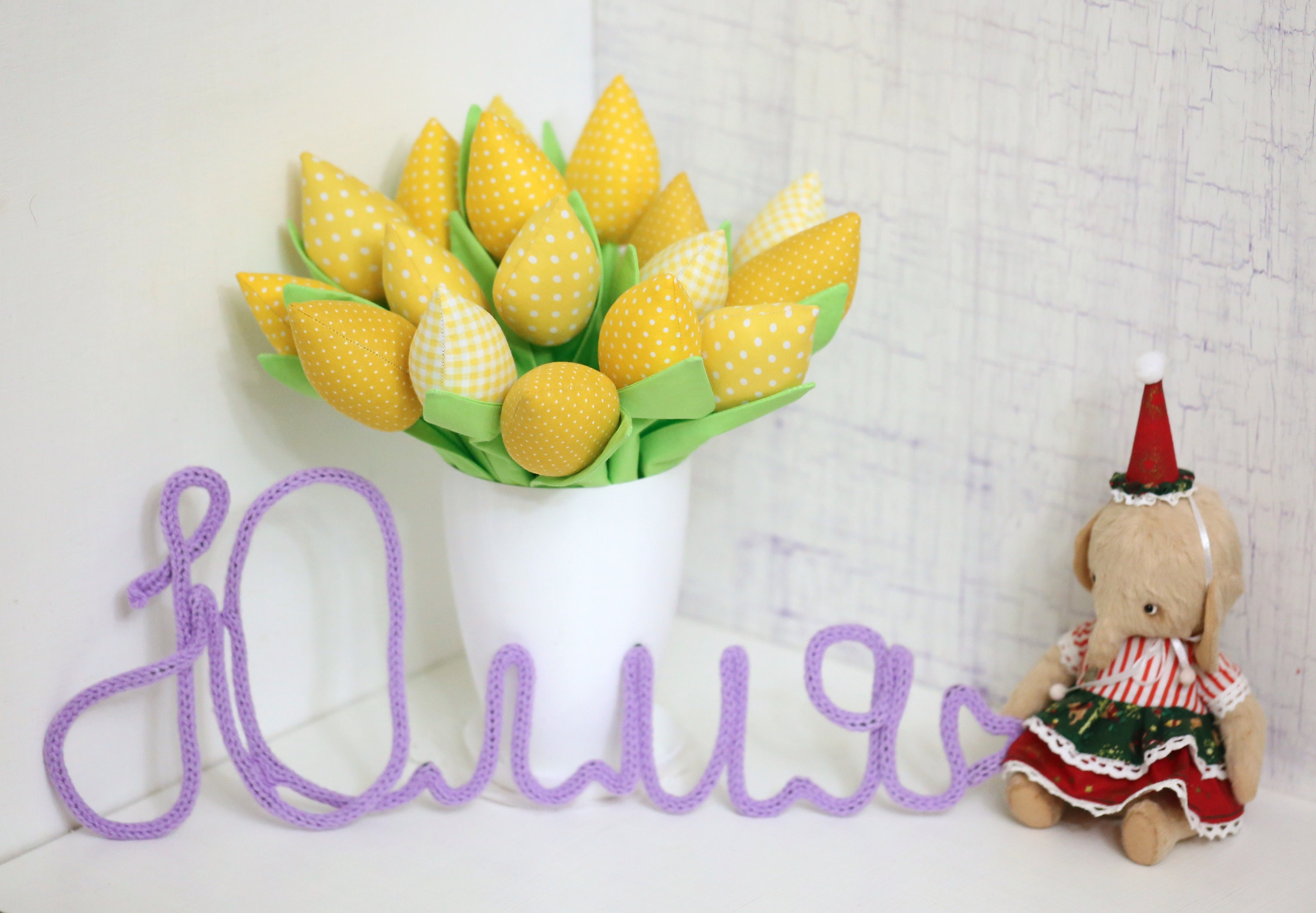 Fabric Tulip PDF Sewing Pattern Fabric Flowers Video - Etsy