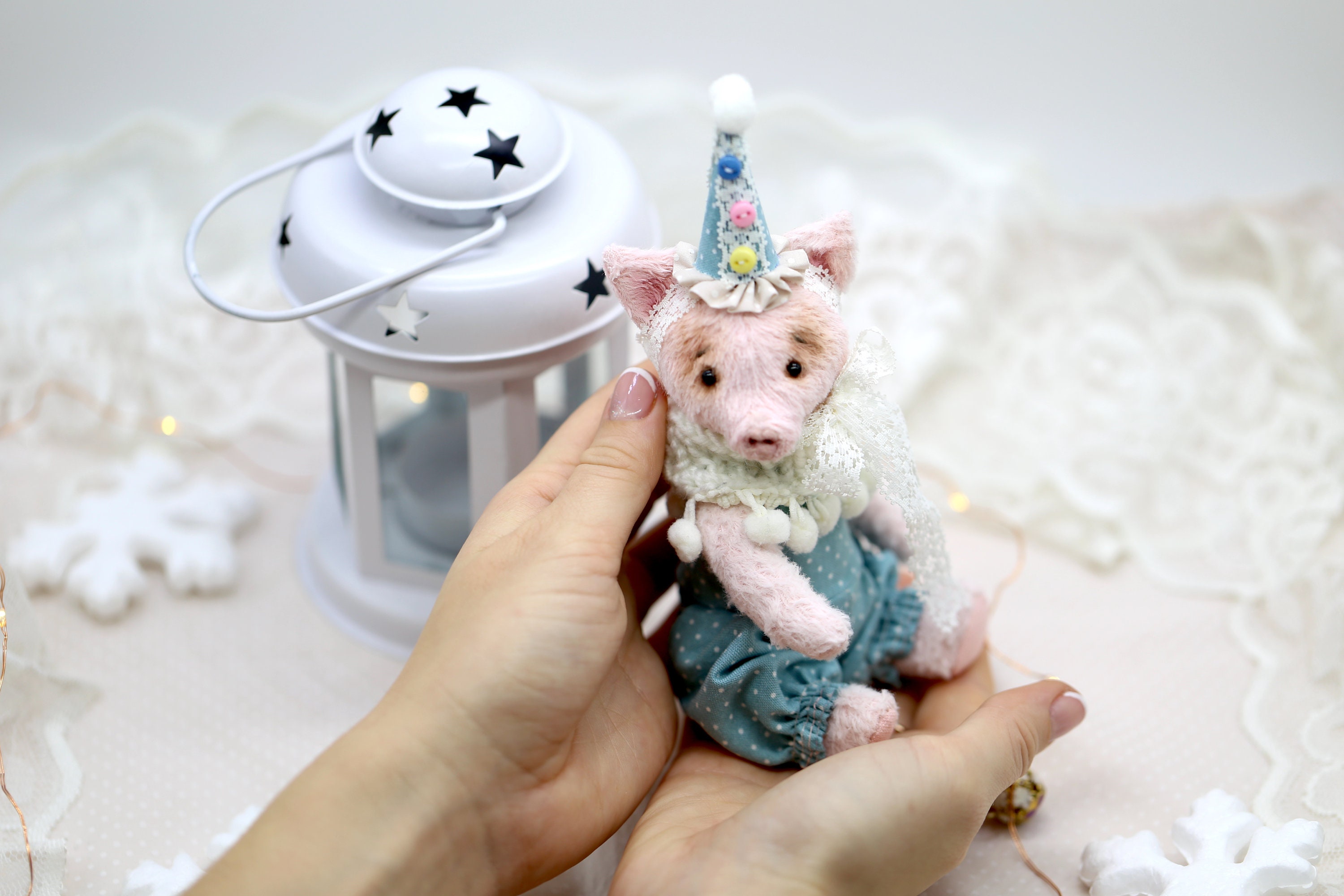 Pig Stuffed Animal Toy Figurine Teddy Pig Doll Birthday - Etsy