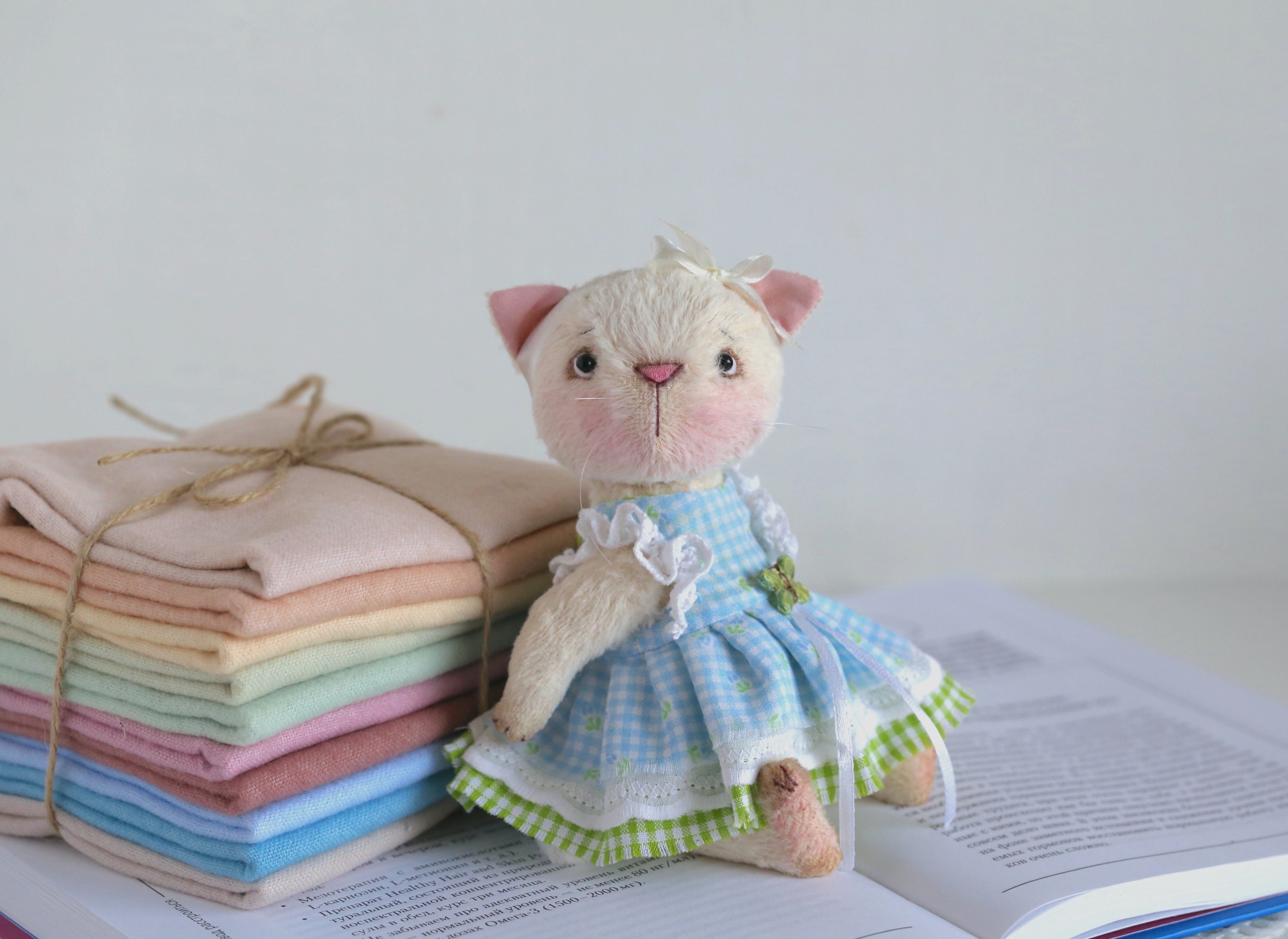 Stuffed Teddy Cat Plush Toy, Art Cat Doll Animal, Unique Pet Gift ...