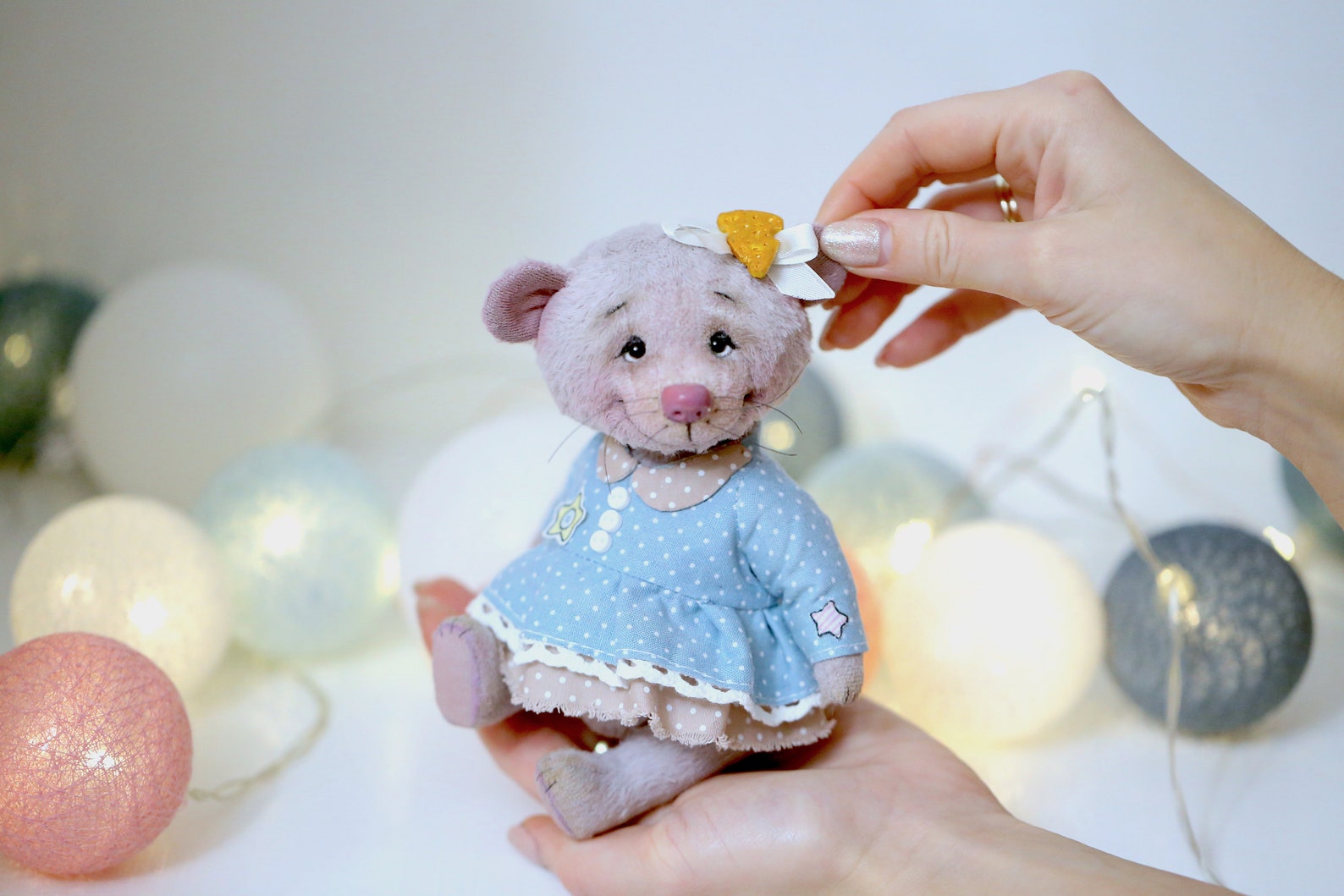 Doll Animal Teddy Mouse Figurine as Christmas Stocking Gift - Etsy