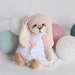 Stuffed Pink Teddy Rabbit Toy as Christmas Gift, Small Teddy Bunny Art ...