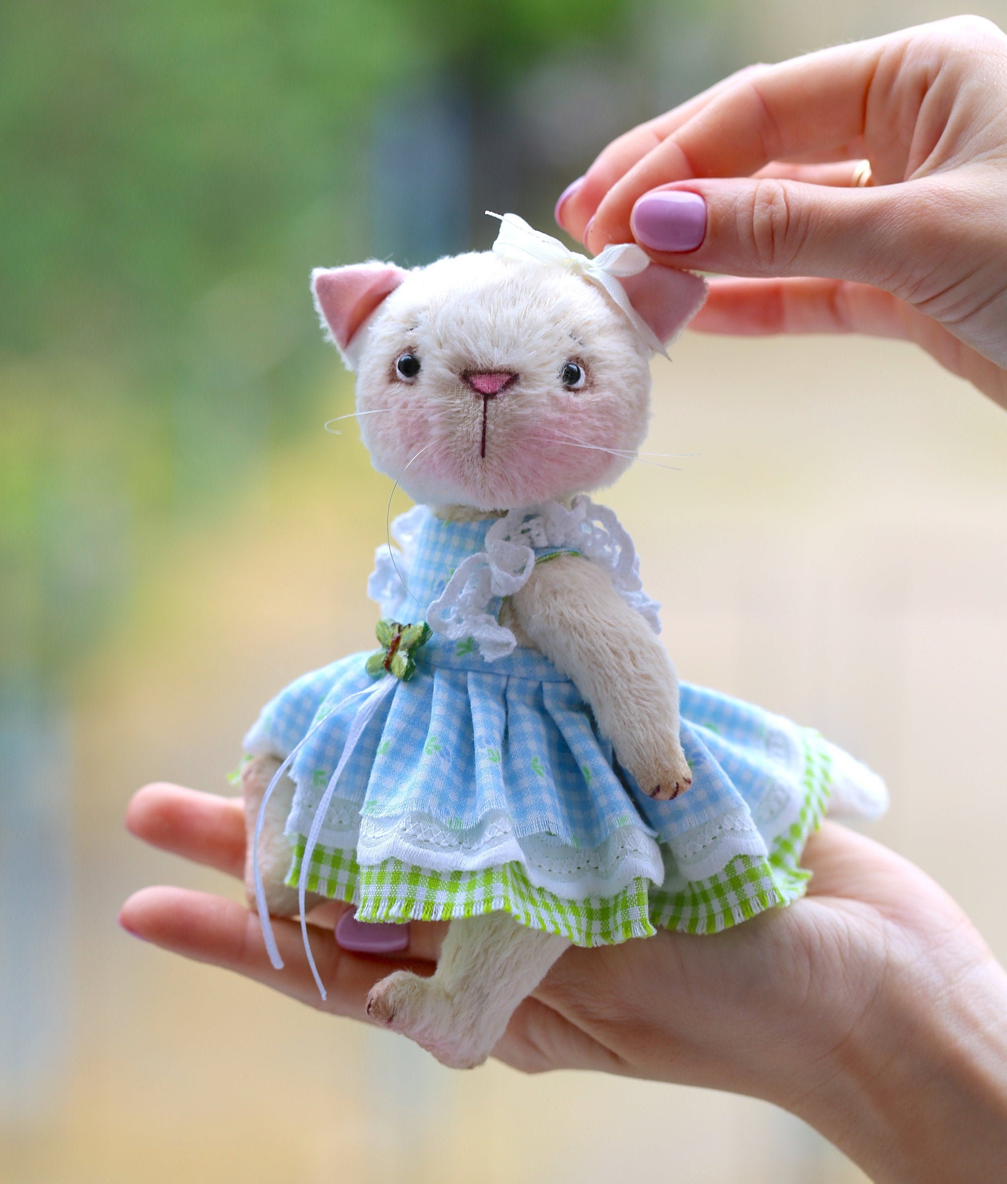 Stuffed Teddy Cat Plush Toy, Art Cat Doll Animal, Unique Pet Gift ...