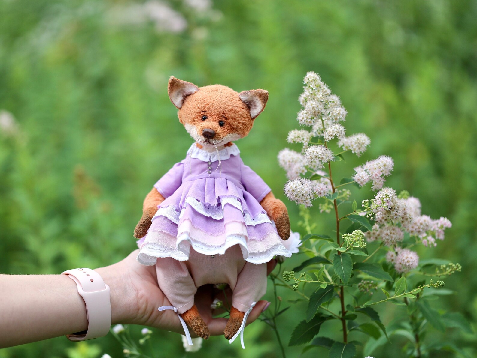 Teddy Fox Plush Stuffed Animal Toy as Christmas Gift, Fox Art Doll as ...