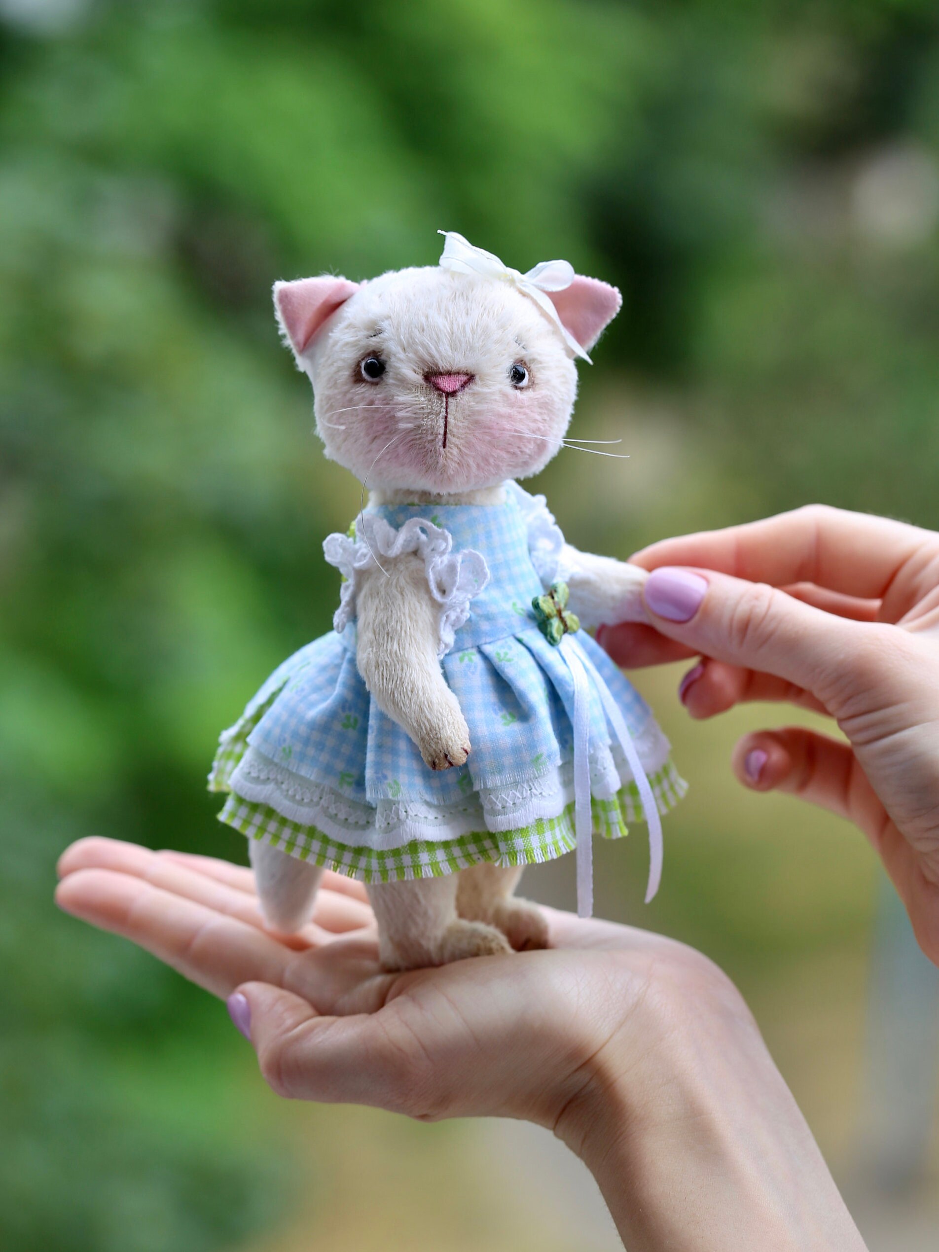 Stuffed Teddy Cat Plush Toy, Art Cat Doll Animal, Unique Pet Gift ...