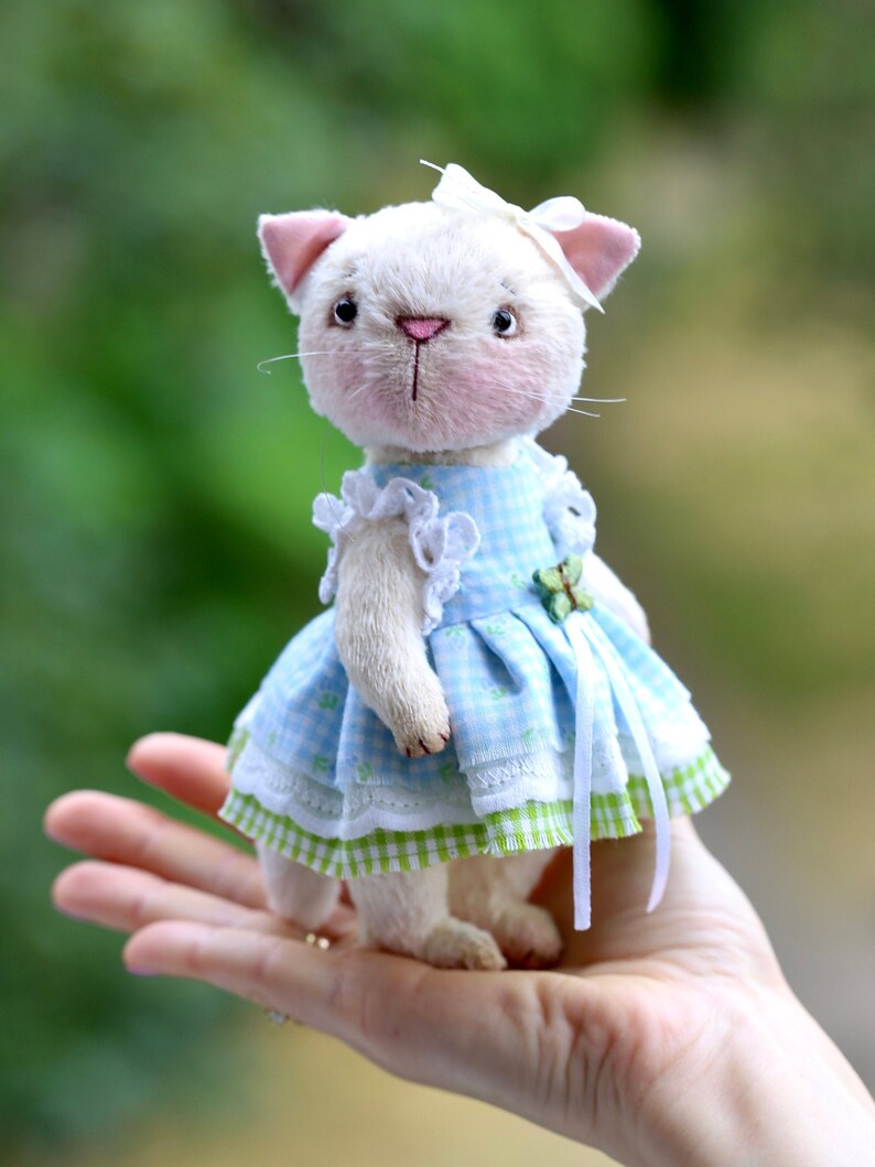 Stuffed Teddy Cat Plush Toy, Art Cat Doll Animal, Unique Pet Gift ...