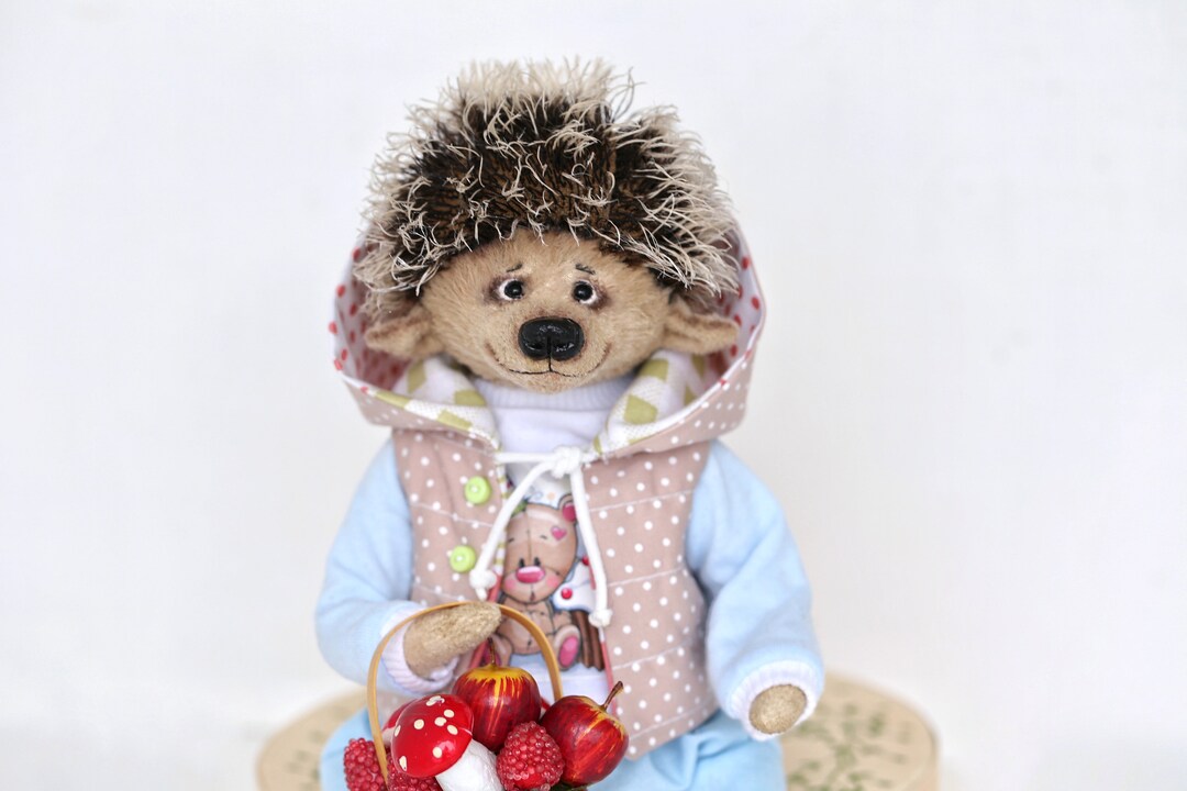 Stuffed Teddy Hedgehog Toy as Christmas Gift, Hedgehog Teddy Toy as ...