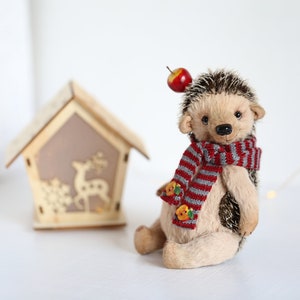Plush Hedgehog Ooak Teddy Toy as Christmas Stocking Gift, Stuffed ...