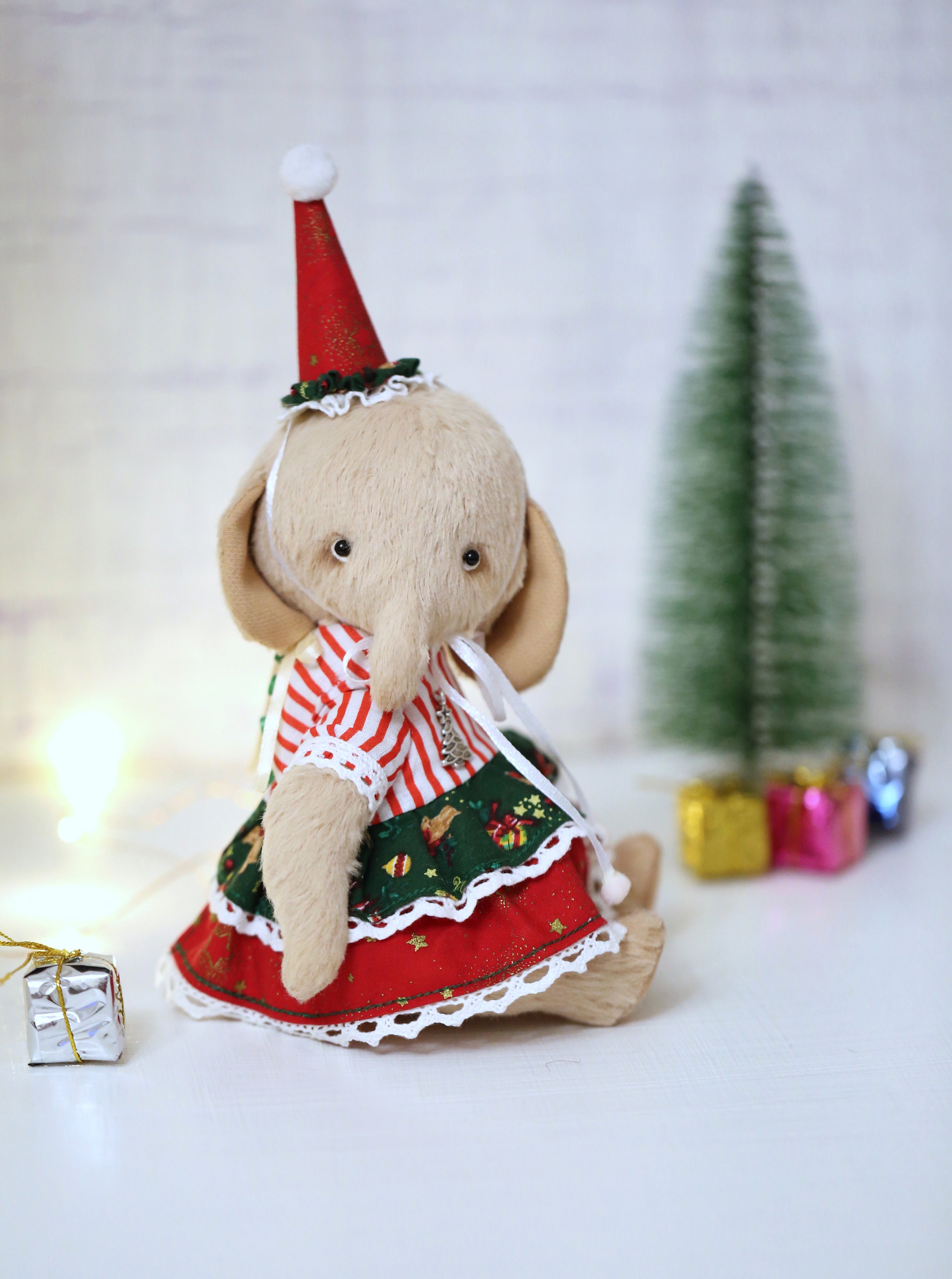 Stuffed Elephant Teddy Toy as Christmas Gift Circus Elephant - Etsy