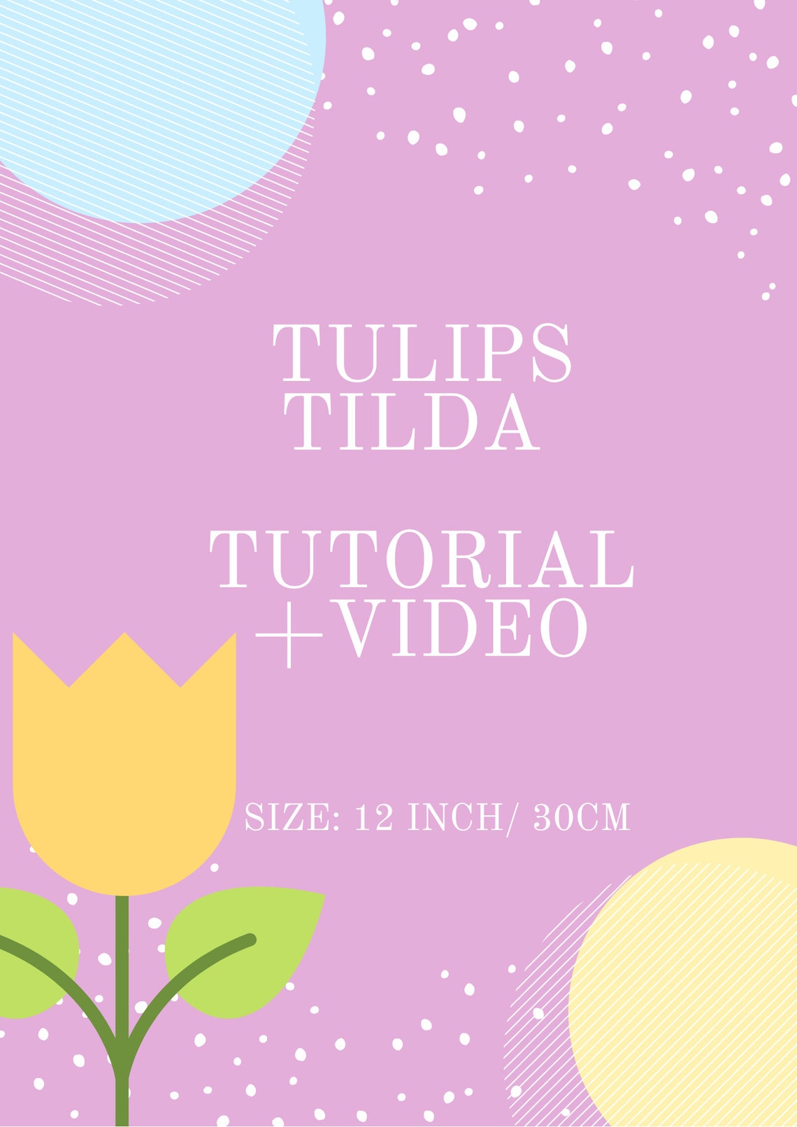 Fabric Tulip PDF Sewing Pattern Fabric Flowers Video - Etsy