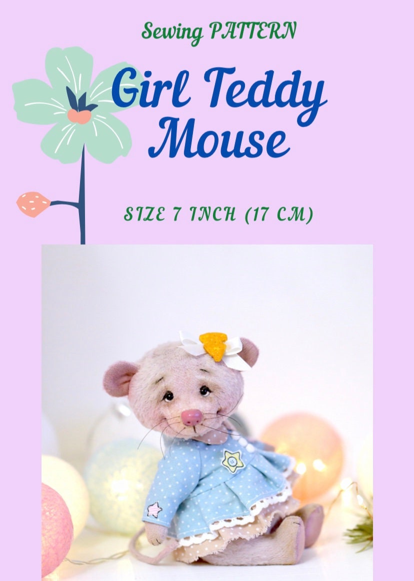 Teddy Mouse Toy Sewing PATTERN Pdf,diy Mouse Figurine, Plush Rat Toy ...