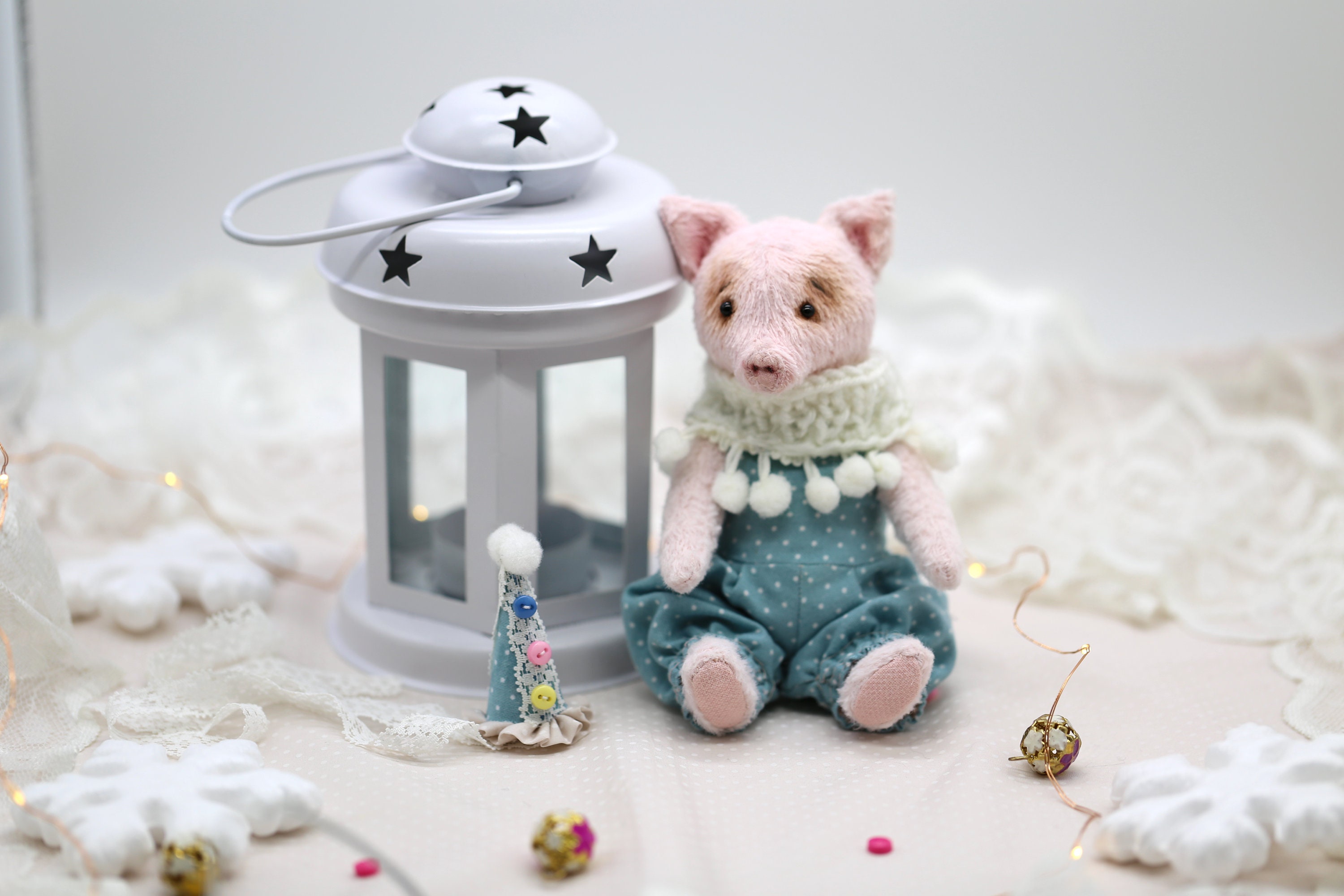 Pig Stuffed Animal Toy Figurine, Teddy Pig Doll, Birthday Piggy Toy as ...