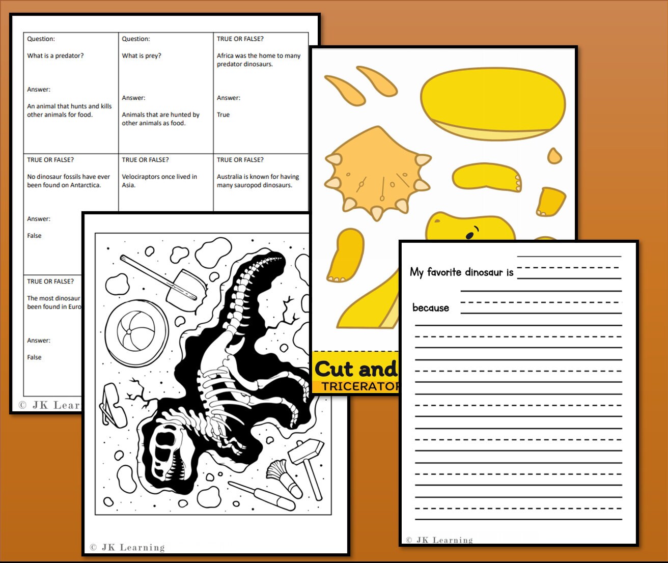 Dinosaur Field Guide: Dinosaur Learning and Trivia Activity - Etsy
