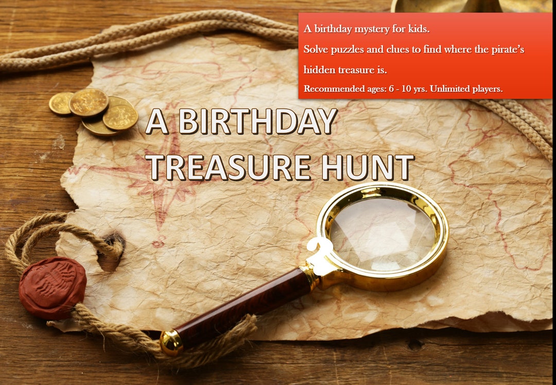 A Birthday Treasure Hunt: Find the Pirate's Hidden Treasure - Etsy